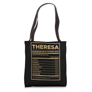 theresa nutrition information amount per serving tote bag