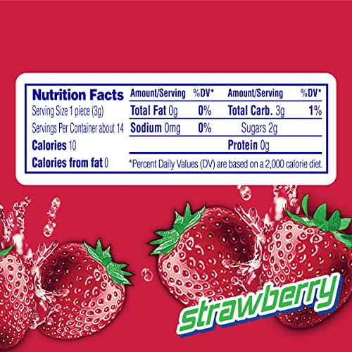 Mentos Chewy Mint Candy Roll, Strawberry, Non Melting, Party,15 Count (Pack of 1)