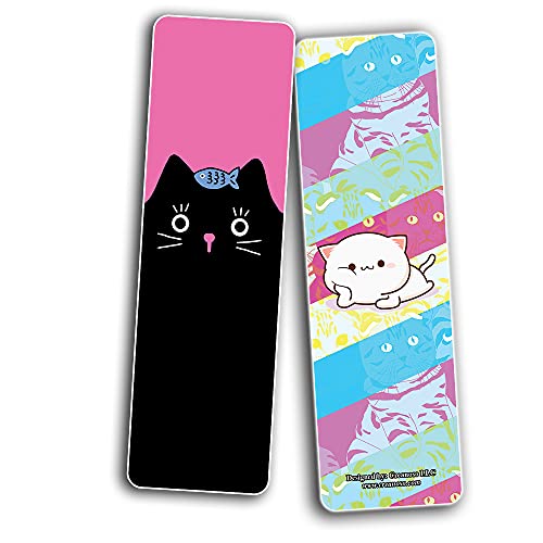 Creanoso Cat Designs Bookmarks (10-Sets X 6 Cards) - Premium Quality Bulk Buy Value Savers Personal Collection