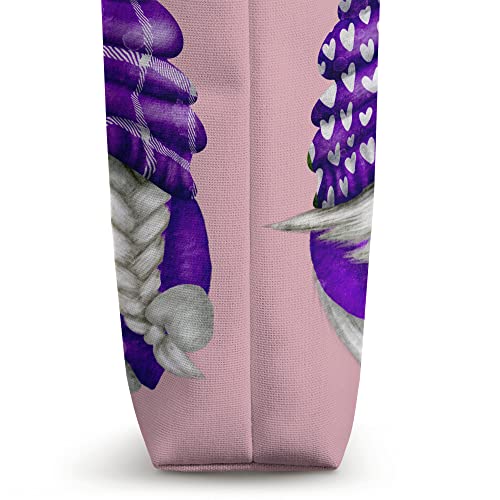 Purple Gnome Spring Aesthetic For Women And Summer Lavender Tote Bag