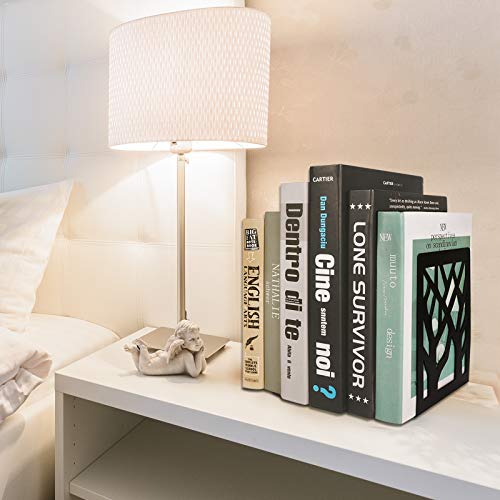 Helsens Bookends, Book Ends, Metal Bookends, Bookends for Shelves Office Home Decorative, Book Ends for Shelves Office Home (6 Pairs, 6.9 x 4.1 x 3.5 inch)