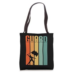 color guard retro vintage 70s design 1970s – colorguard mom tote bag