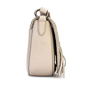 Frye Melissa Woven Saddle Bag, Cream