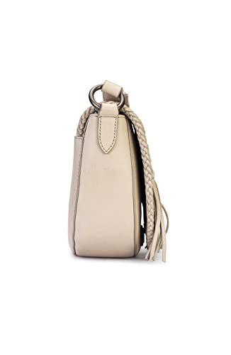 Frye Melissa Woven Saddle Bag, Cream