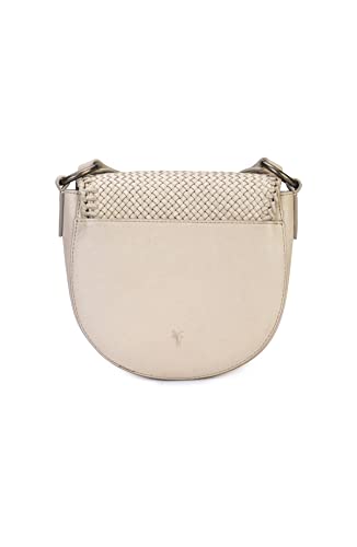 Frye Melissa Woven Saddle Bag, Cream