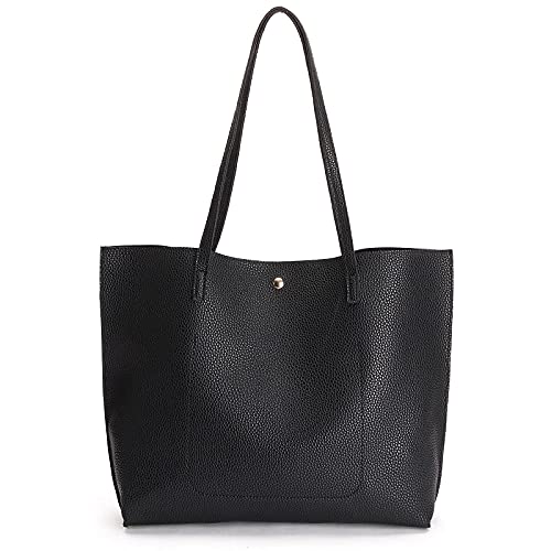 Lieseh Women's Bohemian Tote Bag for Shoulder and Hand with Inner Pocket (BLack Ribbon)