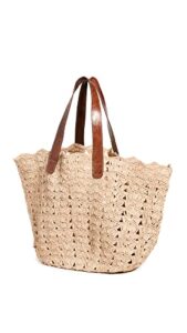 mar y sol women’s paros tote bag, natural, tan, one size