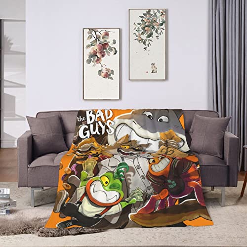 BADUDGUYSR Anime Movie Blanket Flannel Fleece Throw Blankets for Sofa Bed Couch Bedroom Decor 50 in X 40 in Black2 50 inch x40 inch