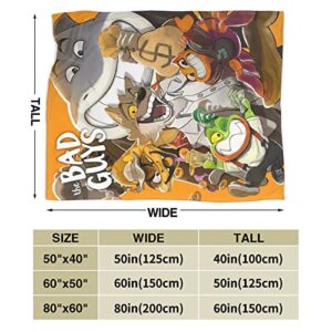 BADUDGUYSR Anime Movie Blanket Flannel Fleece Throw Blankets for Sofa Bed Couch Bedroom Decor 50 in X 40 in Black2 50 inch x40 inch