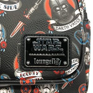 Loungefly Disney Star Wars Darkside Tattoo All Over Print Mini Bag