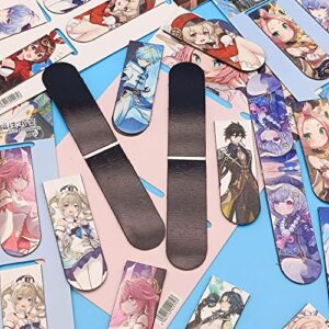 Anime Bookmark Magnetic Bookmark 18pcs Anime Gifts Anime School Supplies Anime Merch Anime Stuff (Yuan bookmarks-18pcs)