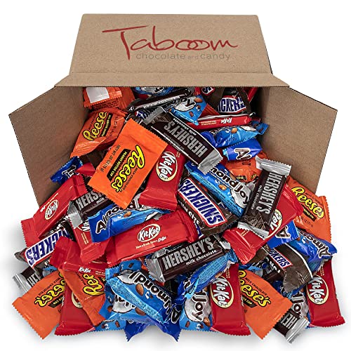 Taboom Bulk Easter Chocolate, Individually Wrapped: 5 LB Box Christmas Candy Variety Pack with Hershey's Milk Chocolate Bars, Reese's Mini Peanut Butter Cups, Snickers, Kit Kat, Almond Joy And Whoppers