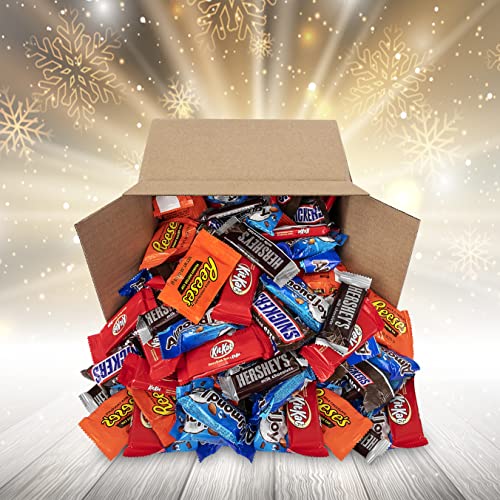 Taboom Bulk Easter Chocolate, Individually Wrapped: 5 LB Box Christmas Candy Variety Pack with Hershey's Milk Chocolate Bars, Reese's Mini Peanut Butter Cups, Snickers, Kit Kat, Almond Joy And Whoppers