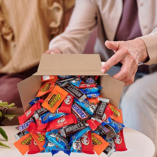 Taboom Bulk Easter Chocolate, Individually Wrapped: 5 LB Box Christmas Candy Variety Pack with Hershey's Milk Chocolate Bars, Reese's Mini Peanut Butter Cups, Snickers, Kit Kat, Almond Joy And Whoppers