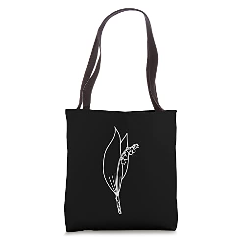 May Lily Of The Valley Birth Flower Art Floral Minimalist Tote Bag