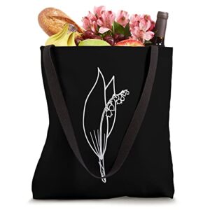 May Lily Of The Valley Birth Flower Art Floral Minimalist Tote Bag