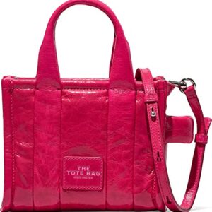 Marc Jacobs The Crinkle Leather Micro Tote Magenta One Size