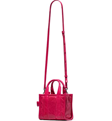 Marc Jacobs The Crinkle Leather Micro Tote Magenta One Size