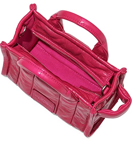 Marc Jacobs The Crinkle Leather Micro Tote Magenta One Size