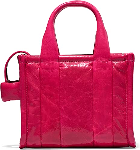 Marc Jacobs The Crinkle Leather Micro Tote Magenta One Size