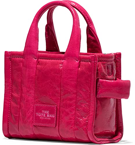 Marc Jacobs The Crinkle Leather Micro Tote Magenta One Size