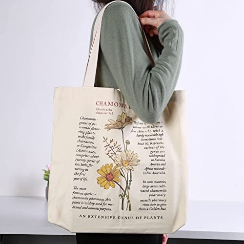 MAUKEN DAOLEN Canvas Graphic Tote Bag Aesthetic for Women Handbag