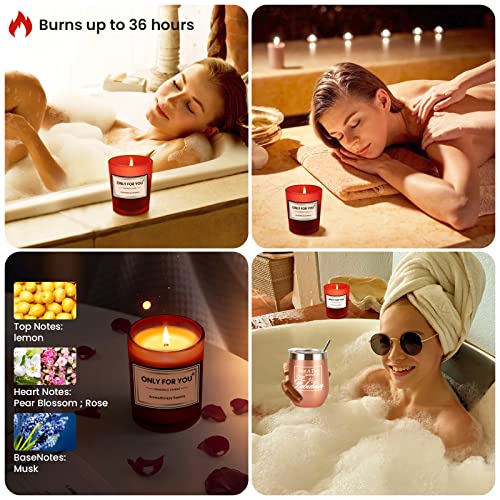 Birthday Gifts for Women Best Friends, Friendship Gifts for Women BFF Gifts Sister Gifts Tumbler Scented Candles Bath Bomb Funny Gifts for Female, Her, Sister, Friends