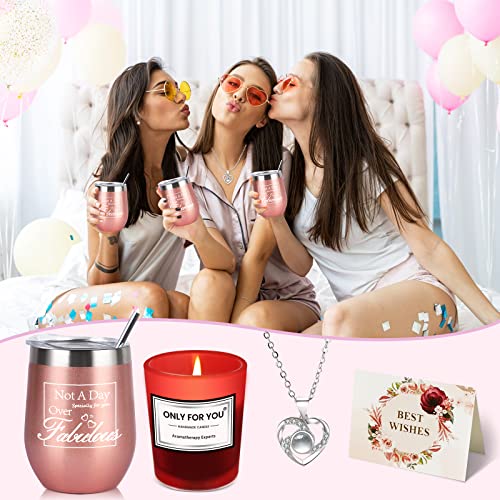 Birthday Gifts for Women Best Friends, Friendship Gifts for Women BFF Gifts Sister Gifts Tumbler Scented Candles Bath Bomb Funny Gifts for Female, Her, Sister, Friends