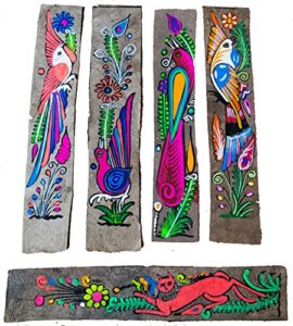 amate bookmarks by jacq & jürgen 5 pack hand painted mexican unique art