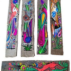 Amate Bookmarks by Jacq & Jürgen 5 Pack Hand Painted Mexican Unique Art