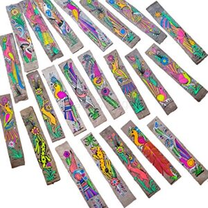 Amate Bookmarks by Jacq & Jürgen 5 Pack Hand Painted Mexican Unique Art