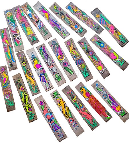 Amate Bookmarks by Jacq & Jürgen 5 Pack Hand Painted Mexican Unique Art