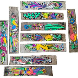 Amate Bookmarks by Jacq & Jürgen 5 Pack Hand Painted Mexican Unique Art