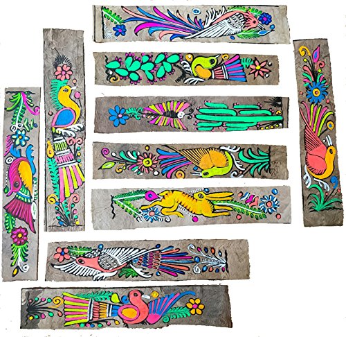 Amate Bookmarks by Jacq & Jürgen 5 Pack Hand Painted Mexican Unique Art