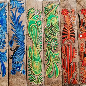 Amate Bookmarks by Jacq & Jürgen 5 Pack Hand Painted Mexican Unique Art