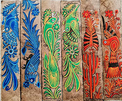 Amate Bookmarks by Jacq & Jürgen 5 Pack Hand Painted Mexican Unique Art