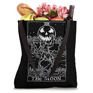 The Moon Tarot Card Halloween Werewolf Gothic Horror Witch Tote Bag