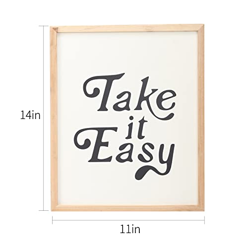 Take it Easy, Inspirational Hanging Wood Wall Decor | Relax boho Wall Decor Cute Art Sign