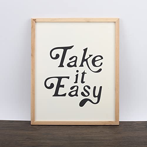 Take it Easy, Inspirational Hanging Wood Wall Decor | Relax boho Wall Decor Cute Art Sign