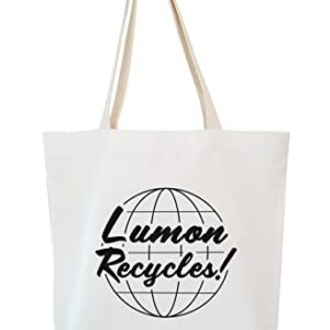 Lumon Recycles Tote Bag Severance Merchandise Funny TV Show Quotes Calico Tote Bag Gifts