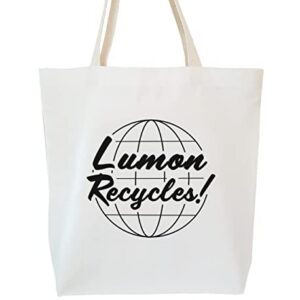 Lumon Recycles Tote Bag Severance Merchandise Funny TV Show Quotes Calico Tote Bag Gifts