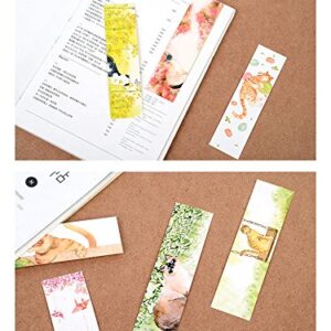 Cat Theme Japanese Style Colorful Bookmarks, 30 PCS (Daily Cat)