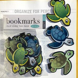 SEA Turtle Bookmarks - (Set of 20 Book Markers) Bulk Animal Bookmarks for Students, Kids, Teens, Girls & Boys. Ideal for Reading incentives, Birthday Favors, Reading Awards and Classroom Prizes!