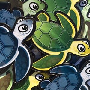 SEA Turtle Bookmarks - (Set of 20 Book Markers) Bulk Animal Bookmarks for Students, Kids, Teens, Girls & Boys. Ideal for Reading incentives, Birthday Favors, Reading Awards and Classroom Prizes!