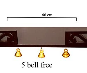 DecorDen Wooden Wall Mount Temple for Home,Wooden Home Temple/Wall Shelf/Pooja Mandir/Pooja Stand/Wooden Mandir/Devghar/Devara/Pooja Shelf/Small Temple for Office (Brown 2)