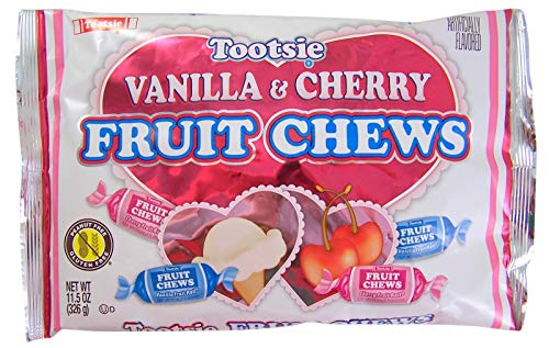 Valentine's Day Vanilla and Cherry Tootsie Roll Fruit Chews, 11.5 Oz