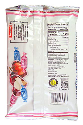 Valentine's Day Vanilla and Cherry Tootsie Roll Fruit Chews, 11.5 Oz