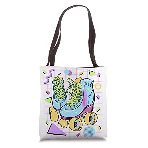 80s Retro Roller Skate Throwback Outfits for women Tote Bag