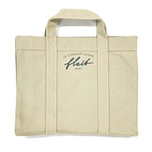 floit cotton canvas tote ecobag (khaki toned beige)