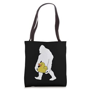 bigfoot rubber duckie bath duckling rubber duck tote bag